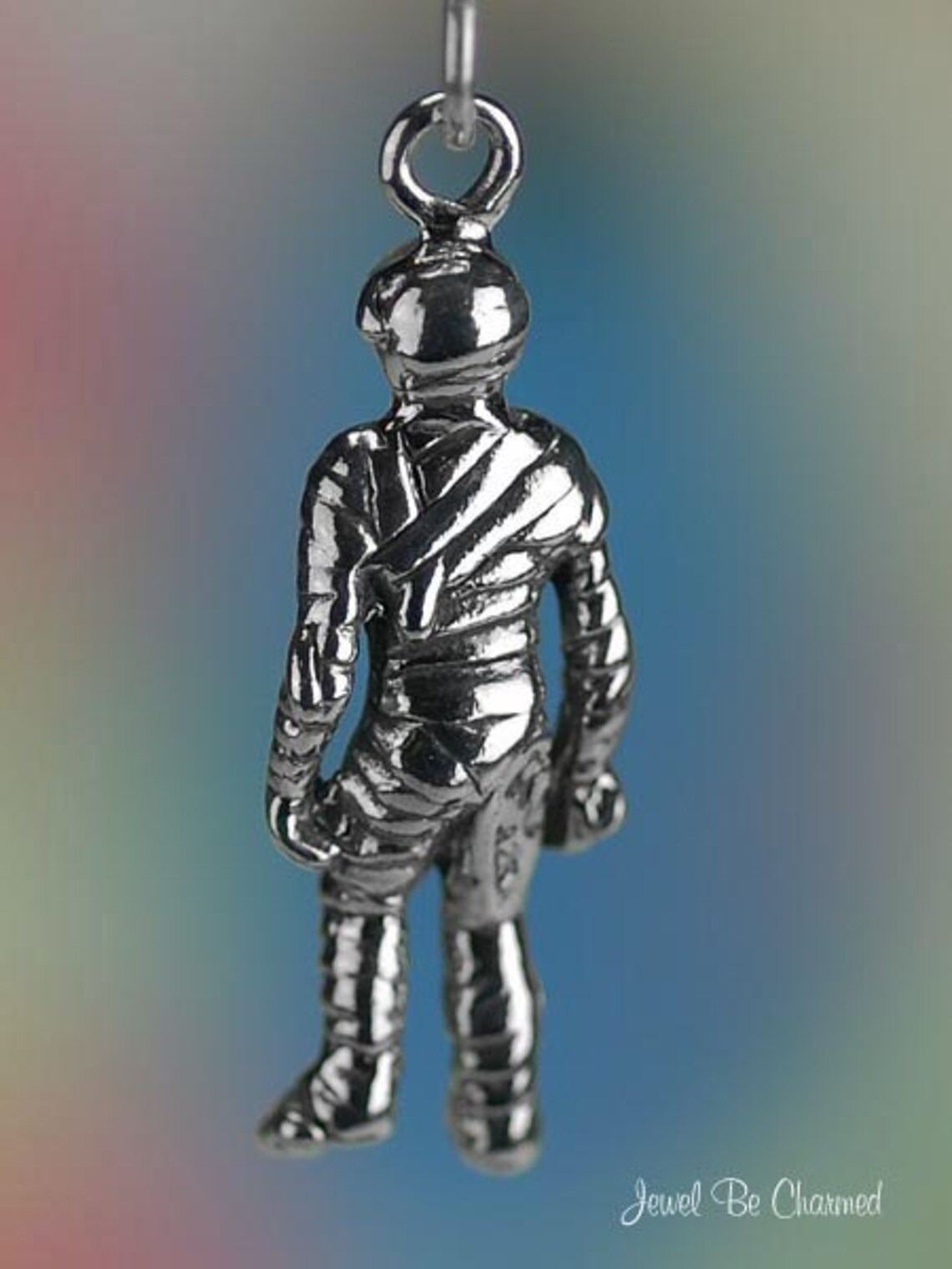 Sterling Silver Mummy Charm Egyptian or Halloween Theme 3D - Etsy