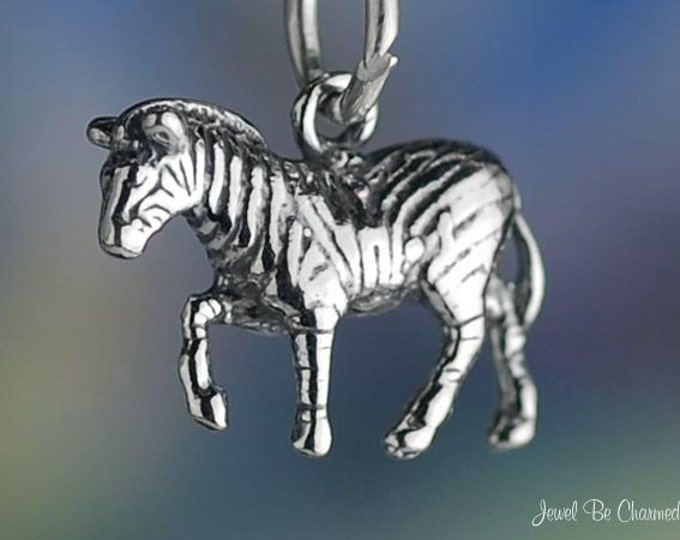 Sterling Silver African Safari Zebra Charm Wild Zebras 3D - Etsy