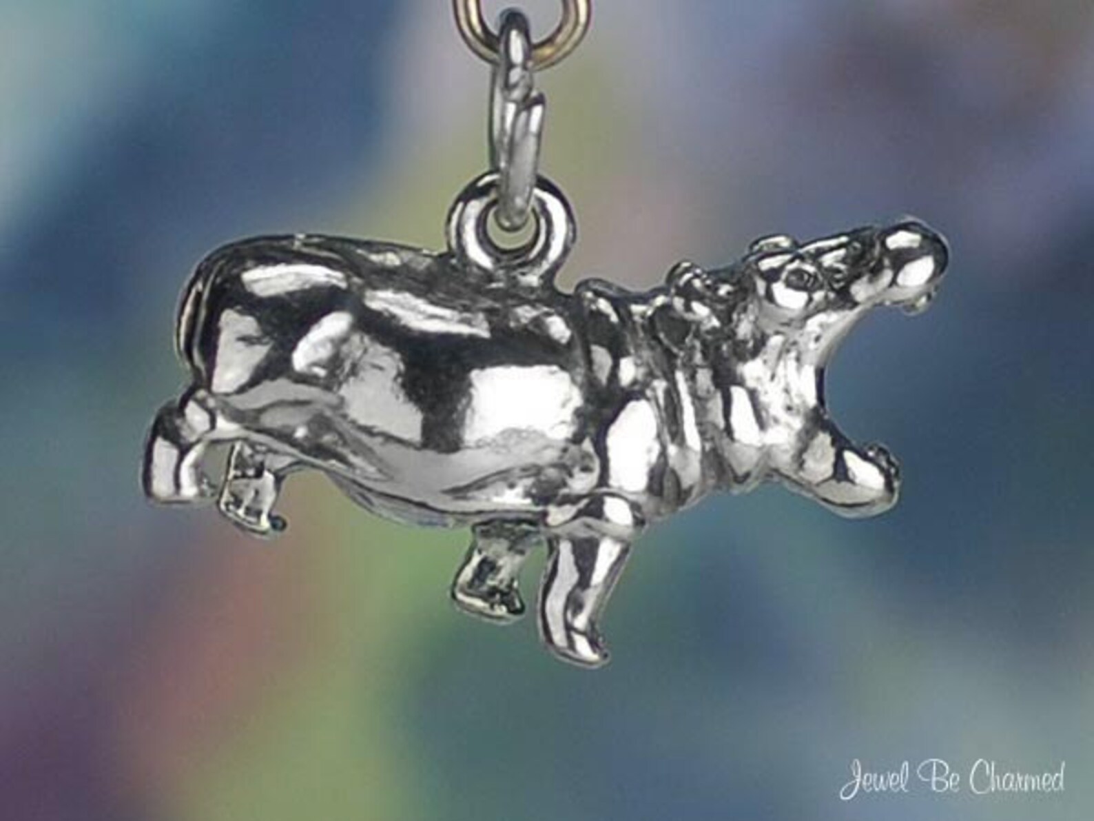 Sterling Silver Hippo Hippopotamus Charm Africa Safari 3D Solid .925 - Etsy