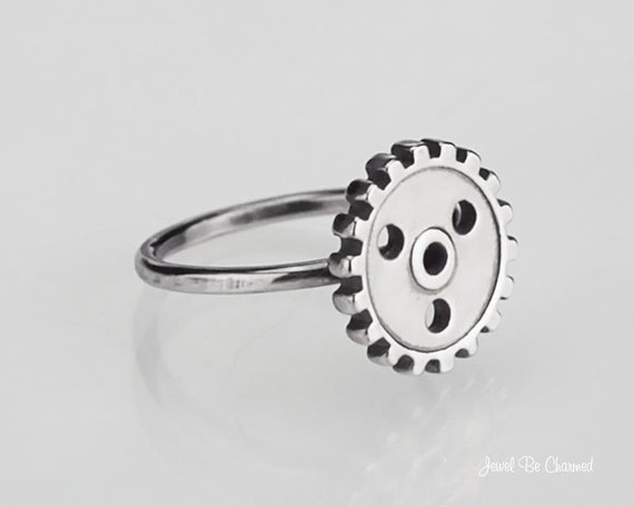 Sterling Silver Gear or Cog Ring Solid .925 Machine Steampunk | Etsy