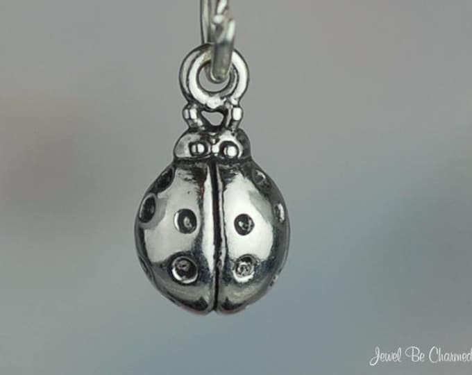 Miniature Sterling Silver Ladybug Charm Sweet Tiny Ladybugs Solid .925 ...