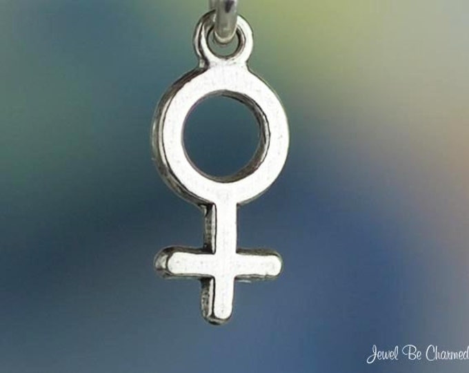 Miniature Sterling Silver Female Gender Symbol Charm Woman Girl .925 - Etsy