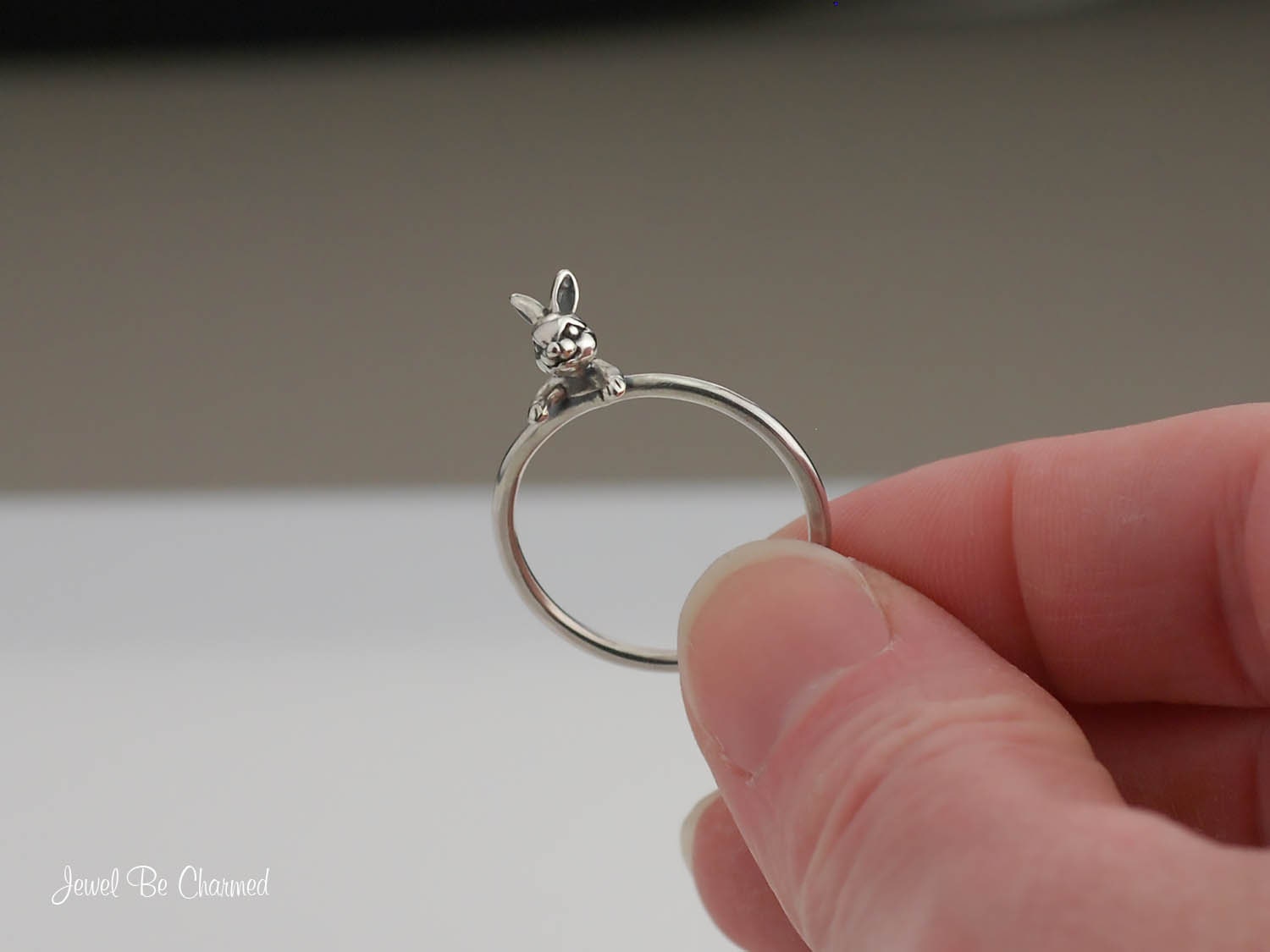 Sterling Silver Cute Bunny Rabbit Ring Solid .925 Bunnies Custom Sizes ...