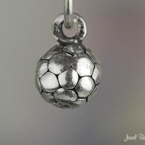 Miniature Sterling Silver Soccer Ball Charm Small Tiny 3D Solid .925 - Etsy