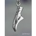 Sterling Silver Ballet Slipper Charm Dance Shoe En Pointe 3D Solid 925 ...