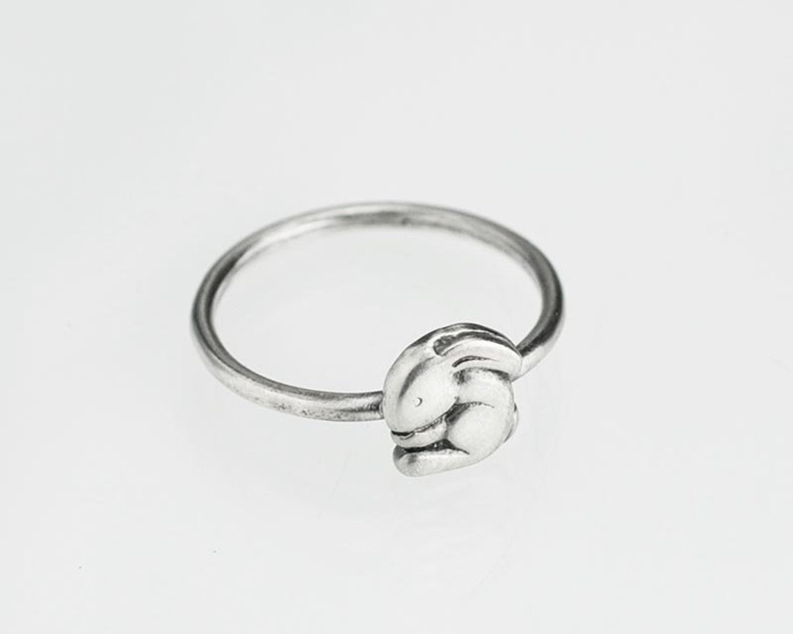 Sterling Silver Rabbit Ring Solid .925 Cute Cuddly Bunny Rings - Etsy