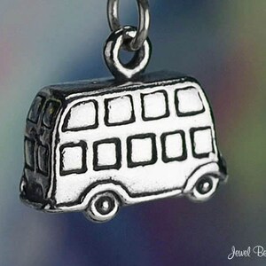 Sterling Silver Double Decker Tour Bus Charm Tourist 3D Solid .925 - Etsy