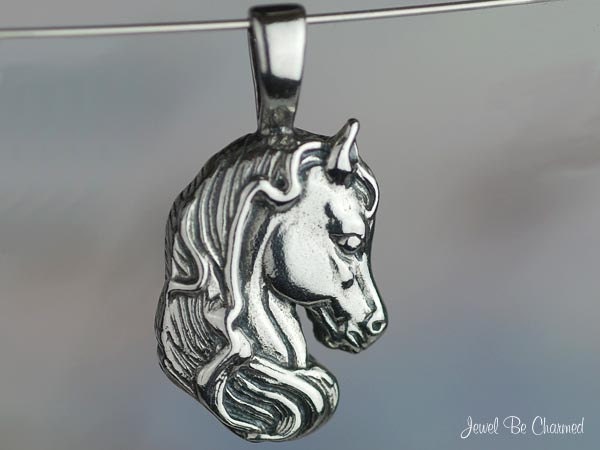Sterling Silver Pretty Pony or Horse Pendant Equine Solid .925 | Etsy