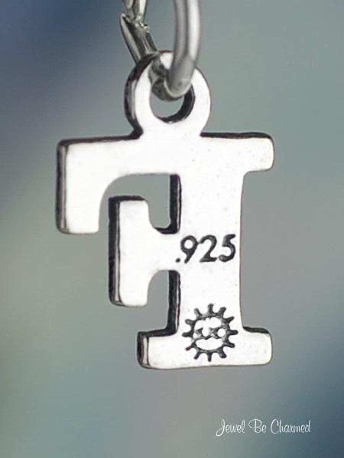Sterling Silver Small Letter F Charm Initial Capital Letters Solid 925 ...