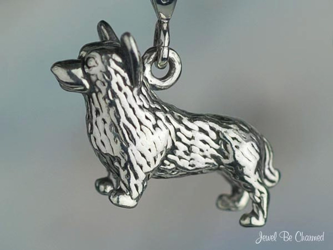 Sterling Silver Corgi Charm Dog British Welsh Corgis 3D Solid .925 - Etsy