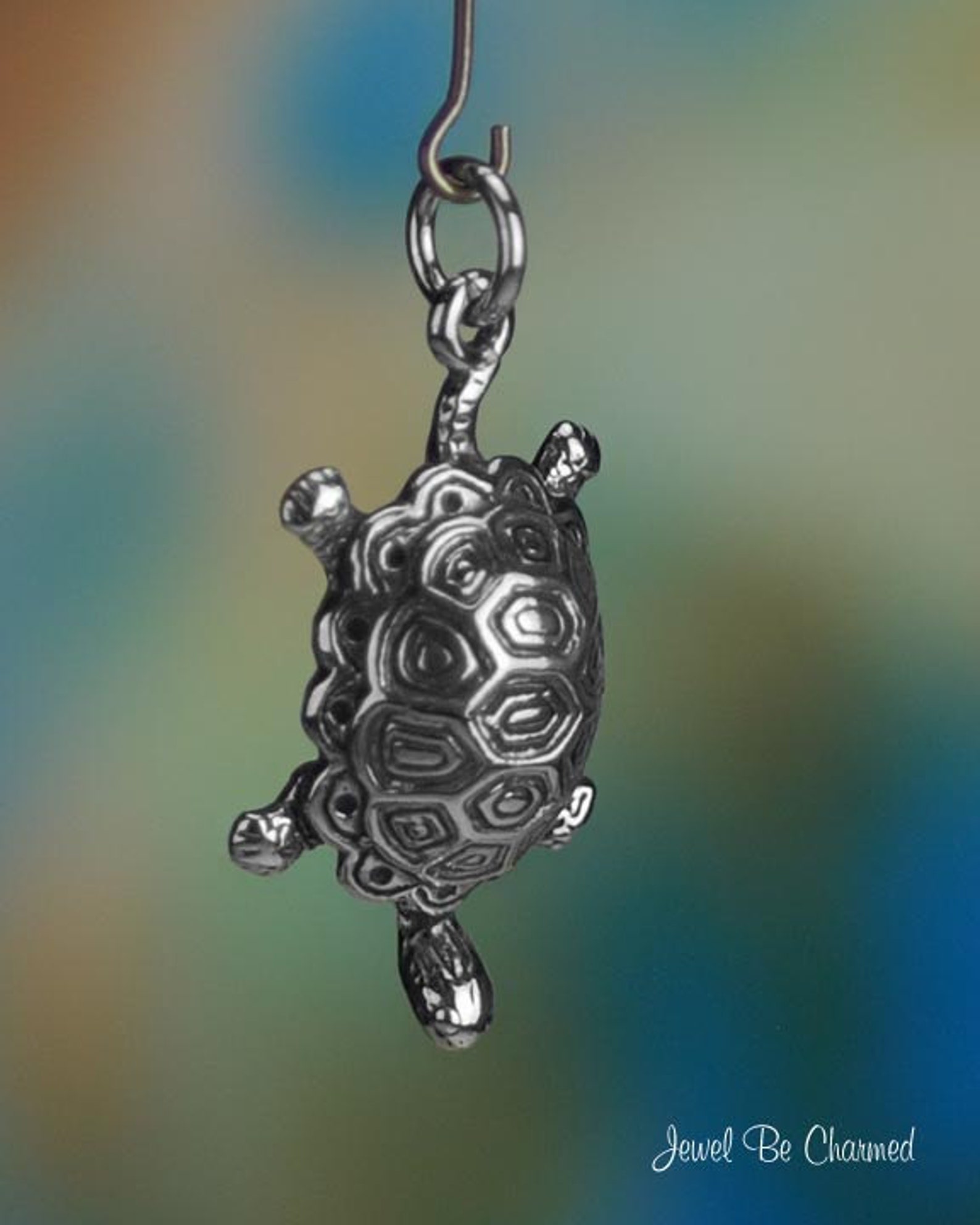 Sterling Silver Turtle Charm Decorative Tortoise or Turtles | Etsy