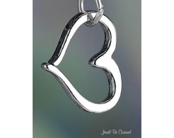 Heart Outline Charm | Etsy