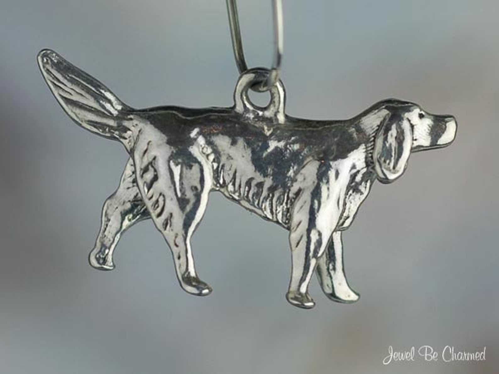 Sterling Silver Irish Setter Gordon or English Setters Charm Solid 925 ...