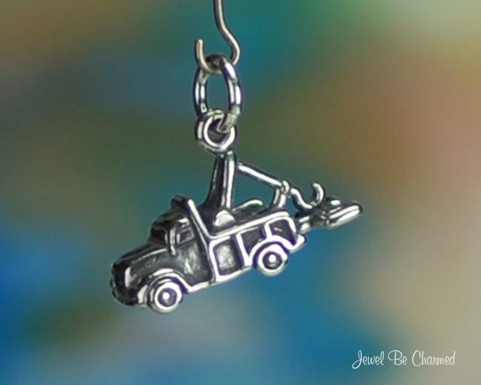 Sterling Silver Tow Truck Charm Vehicle for Towing Cars 3D | Etsy