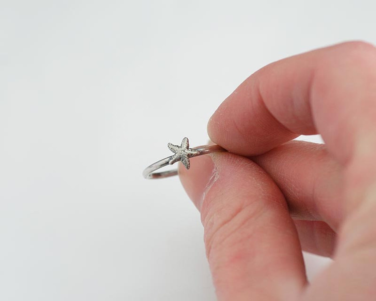 Sterling Silver Starfish Ring Solid .925 Ocean Beach Rings - Etsy