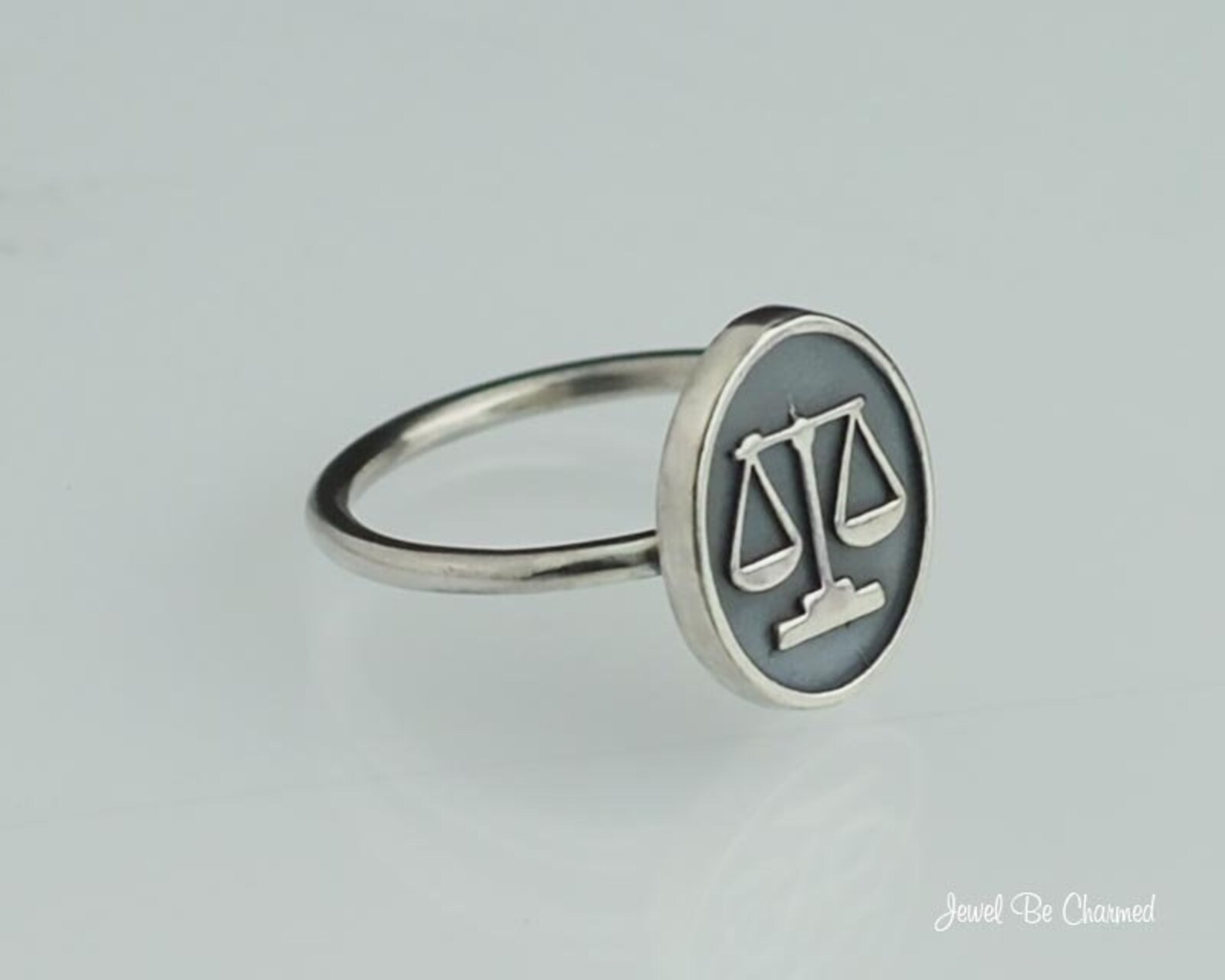 Sterling Silver Scales of Justice Ring Solid 925 Law Rings | Etsy