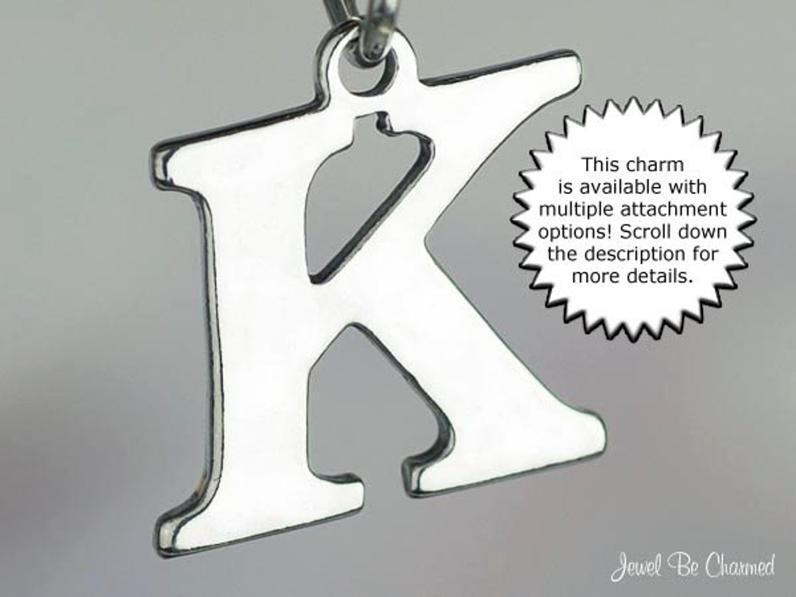 Sterling Silver Letter K Charm Initial or for Hand Stamping | Etsy