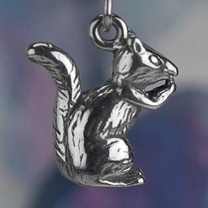 Sterling Silver Chipmunk Charm Chipmunks Backyard Animal 3D Solid .925 ...