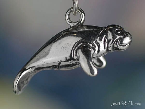 Sterling Silver 3D Manatee Charm Beach Ocean Manatees Solid - Etsy