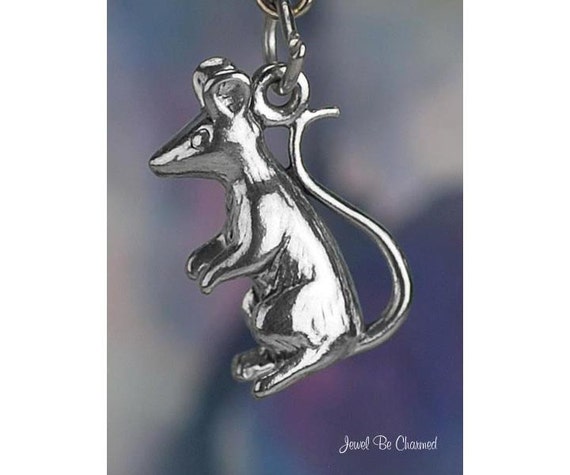 Sterling Silver Rat Charm Rodent Animal Pet Rats 3D Solid .925 | Etsy