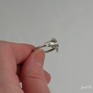 Sterling Silver Trout Ring Solid .925 Fishing Fish Rings Custom Sizes ...