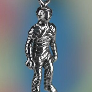 Sterling Silver Mummy Charm Egyptian or Halloween Theme 3D Solid .925 ...