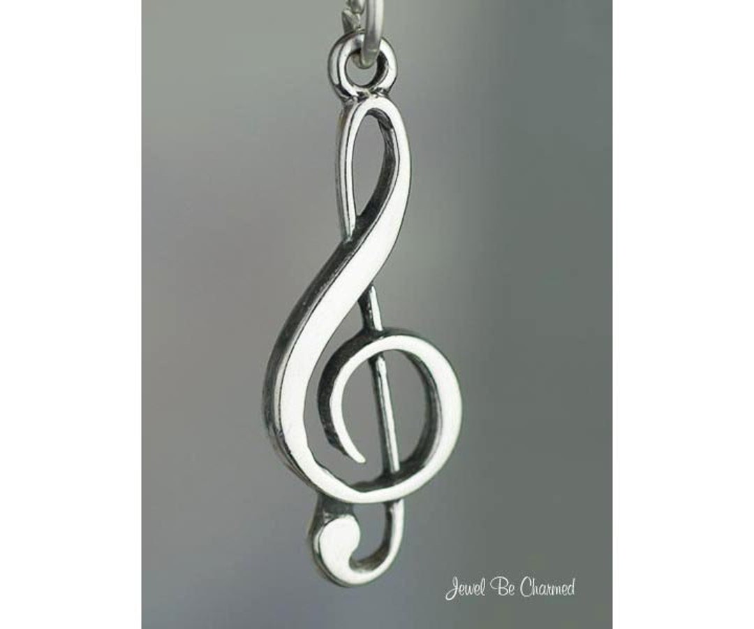 Sterling Silver G Clef Treble Clef Charm Musician Music Solid .925 - Etsy