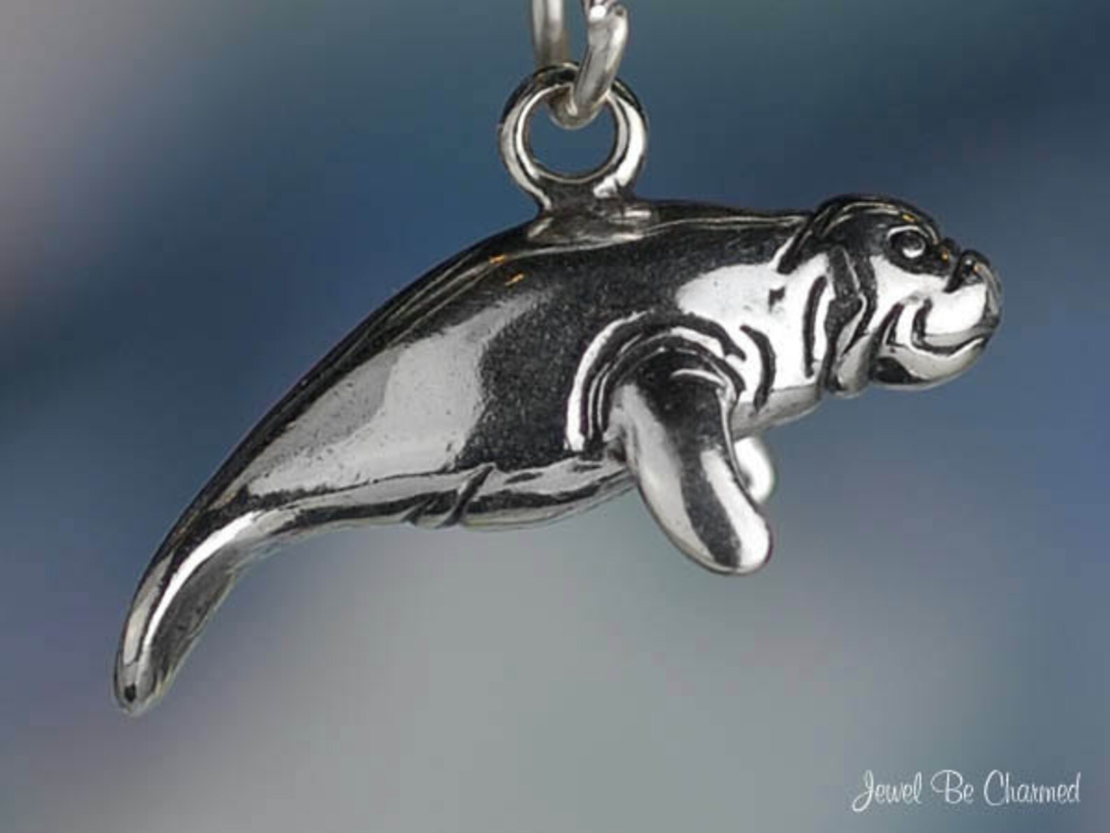Sterling Silver 3D Manatee Charm Beach Ocean Manatees Solid - Etsy