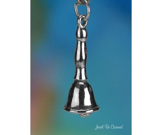 Sterling Silver Handbell Bell Charm Hand Bell Ringers 3D Solid | Etsy