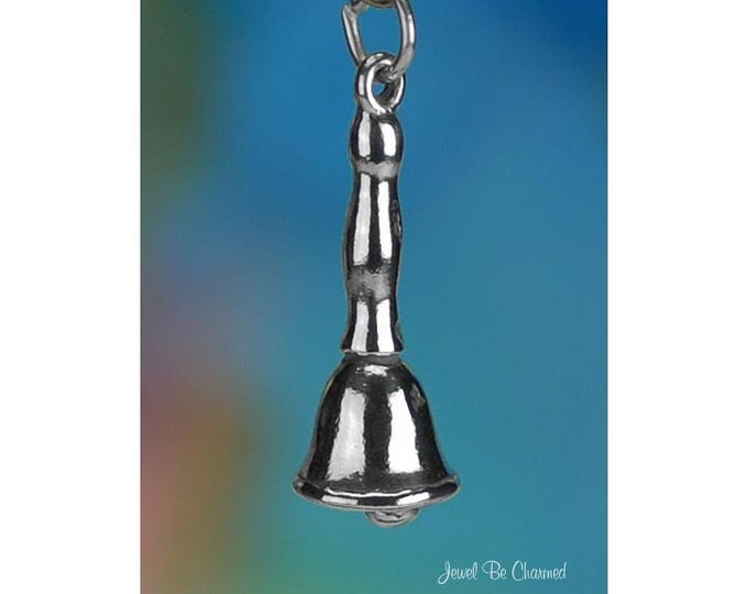 Sterling Silver Handbell Bell Charm Hand Bell Ringers 3D Solid .925 - Etsy