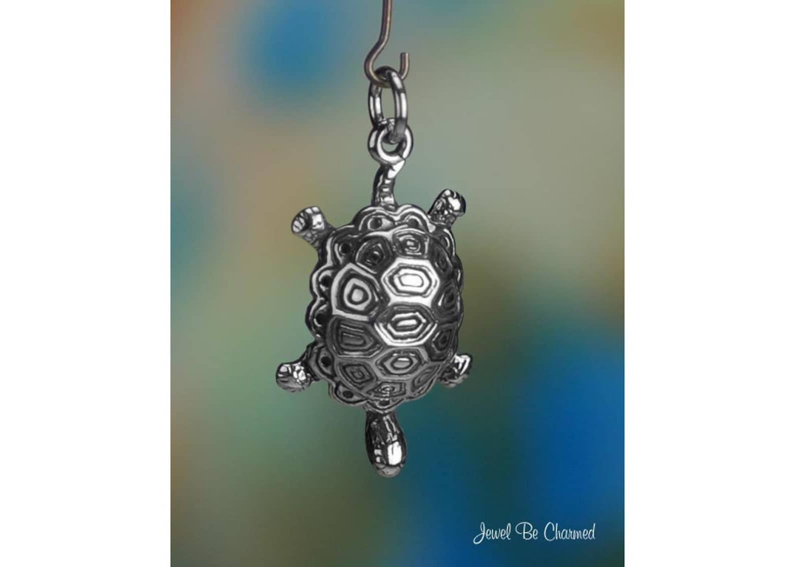 Sterling Silver Turtle Charm Decorative Tortoise or Turtles | Etsy