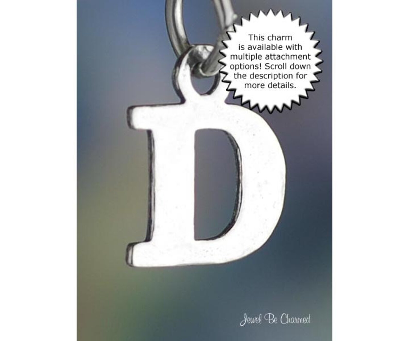 Sterling Silver Small Letter D Charm Initial Capital Letters | Etsy