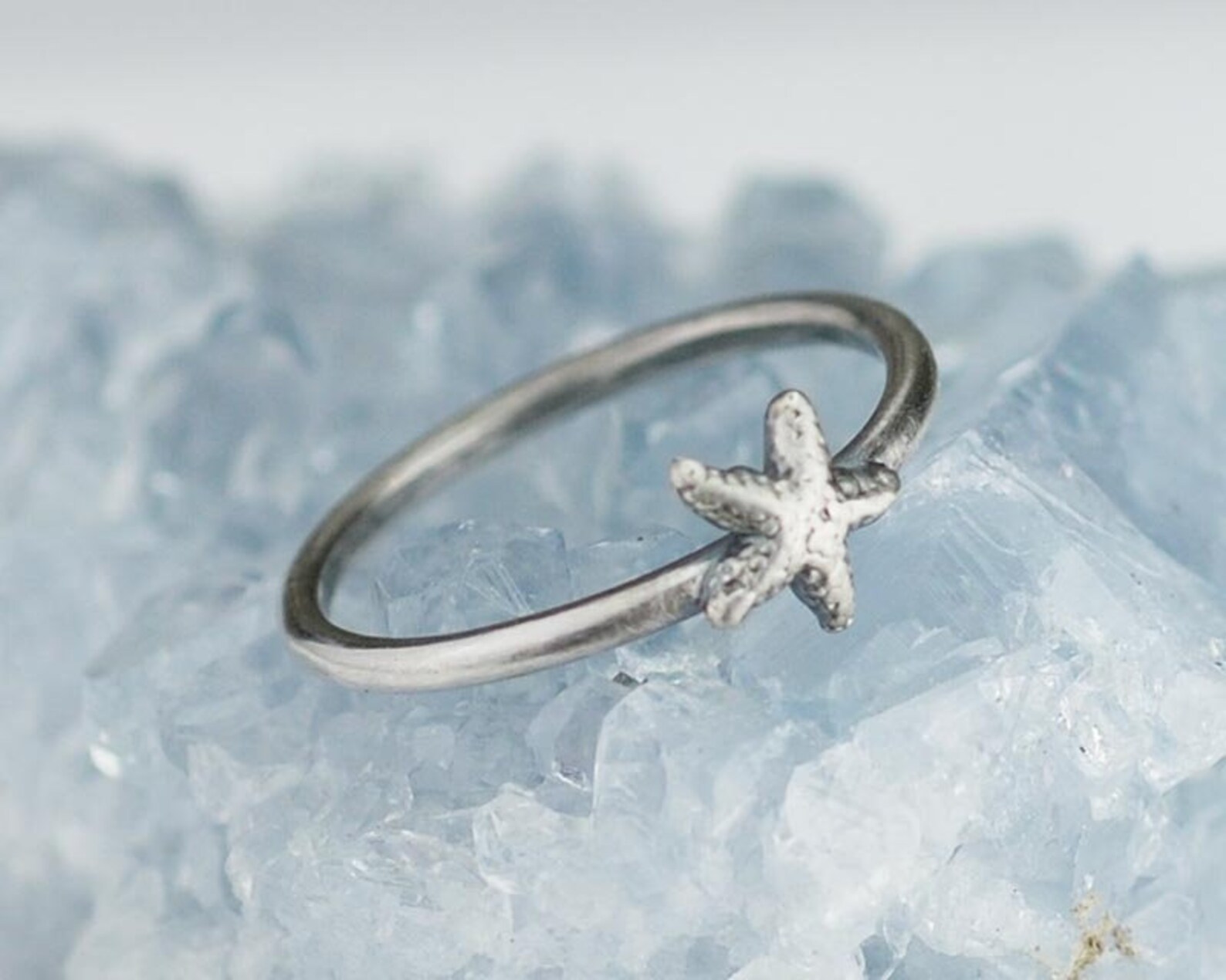 Sterling Silver Starfish Ring Solid .925 Ocean Beach Rings - Etsy