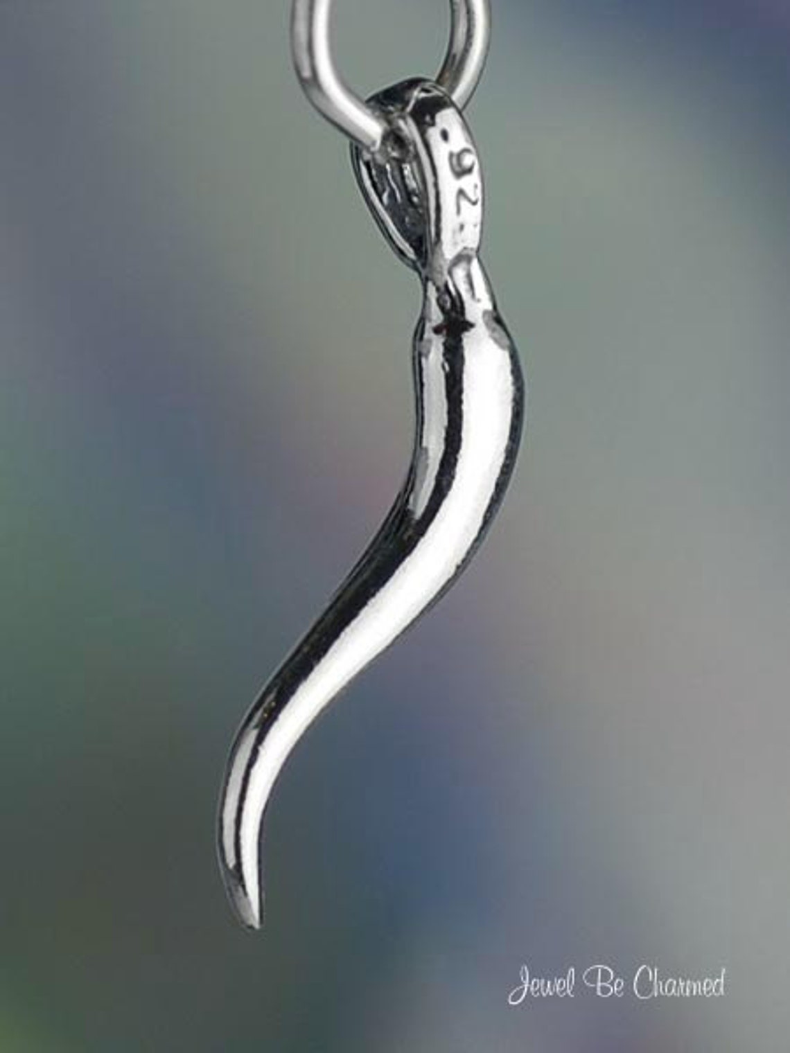 Sterling Silver Cornicello Italian Horn CHARM or PENDANT Good | Etsy