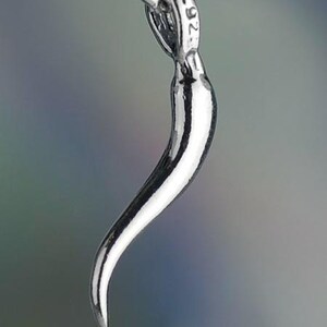 Sterling Silver Cornicello Italian Horn CHARM or PENDANT Good Luck 925 ...
