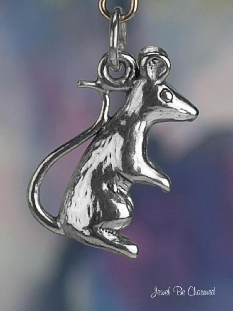 Sterling Silver Rat Charm Rodent Animal Pet Rats 3D Solid .925 | Etsy