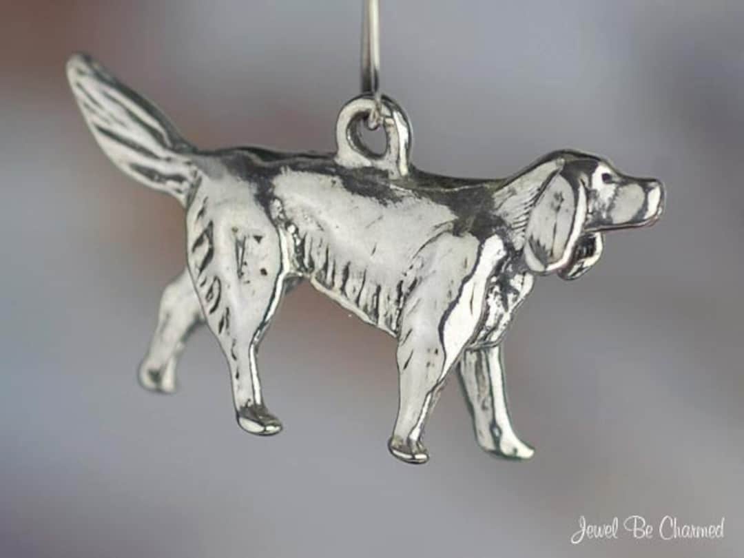 Sterling Silver Irish Setter Gordon or English Setters Charm Solid 925 ...