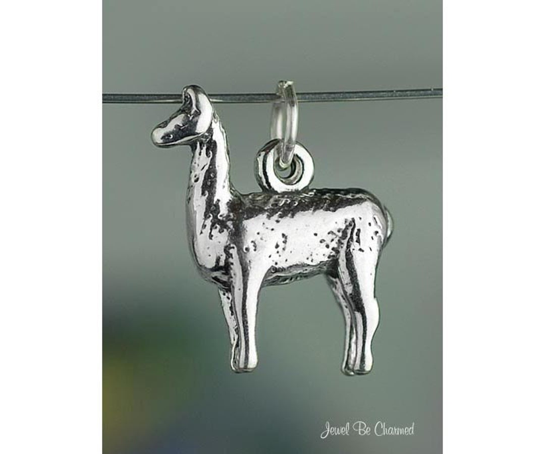 Sterling Silver Llama Charm Peru Peruvian Llamas Animal 3D Solid .925 ...