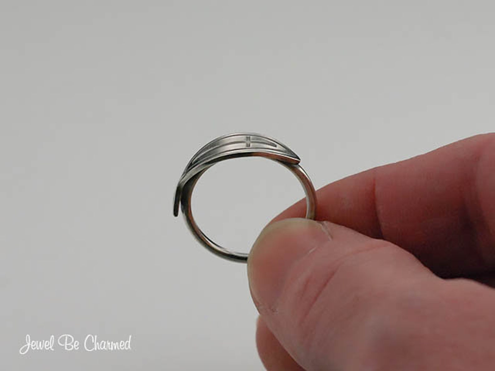 Sterling Silver Cross Christian Fish Ring Solid .925 Ichthys Custom - Etsy