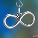 Sterling Silver Infinity Symbol Charm Lemniscate Infinite 3D Solid 925 ...