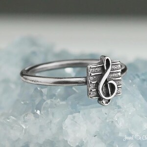 Sterling Silver Treble Clef Ring Solid .925 Music Rings Custom Sizes - Etsy