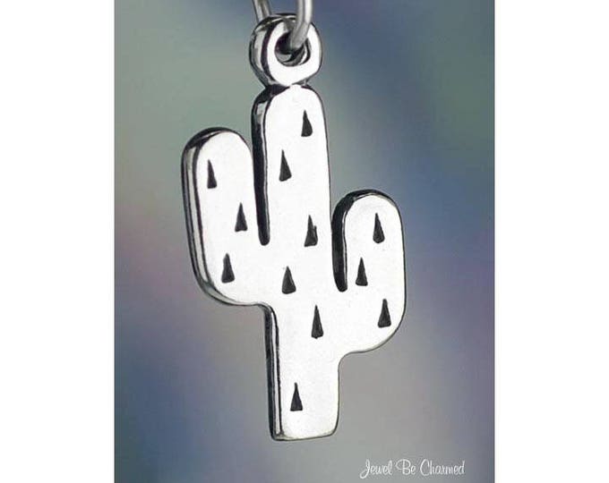 Sterling Silver Cactus Charm Cacti Desert Western Southwest Solid .925 ...