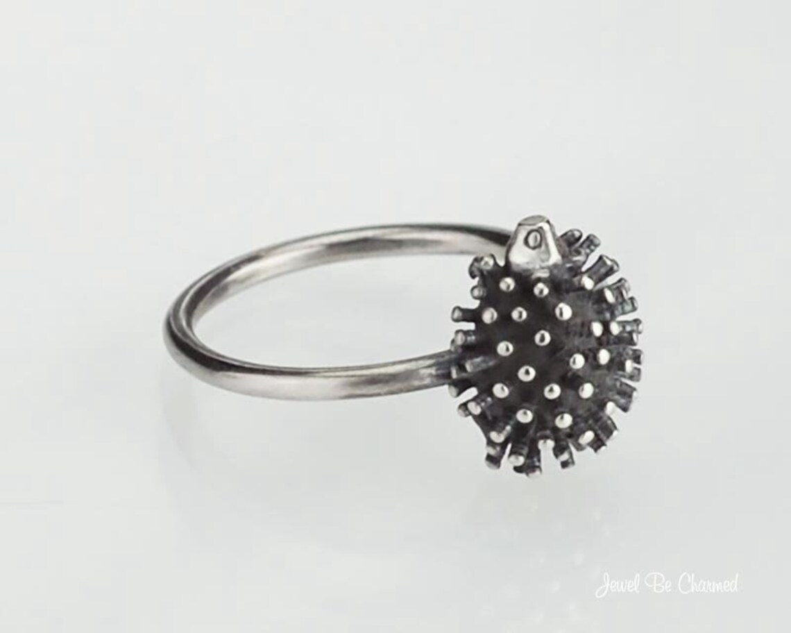 Sterling Silver Hedgehog Ring Solid .925 Hedgehog Rings Custom - Etsy