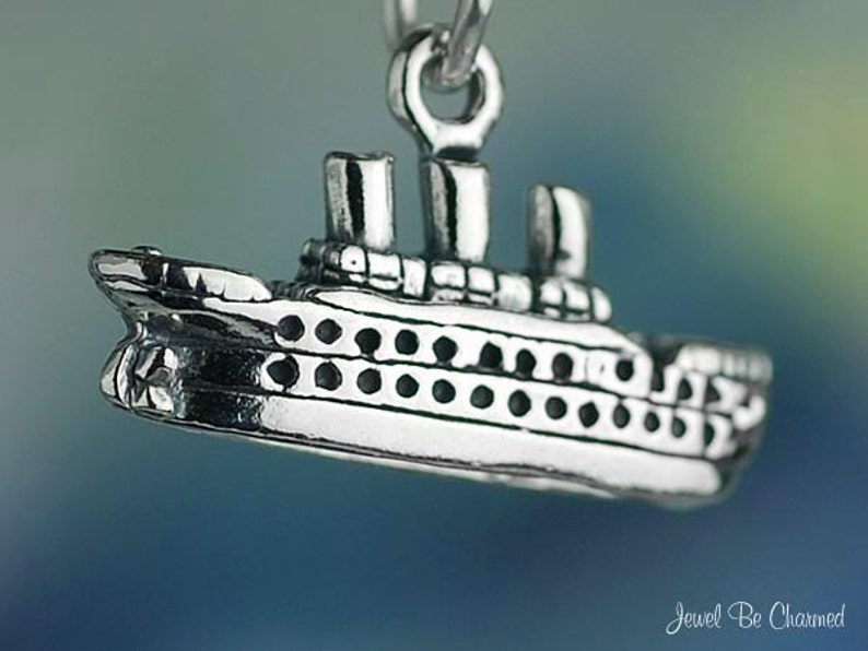 Sterling Silver Cruise Ship Charm Boat Voyage Vacation 3D Solid .925 - Etsy