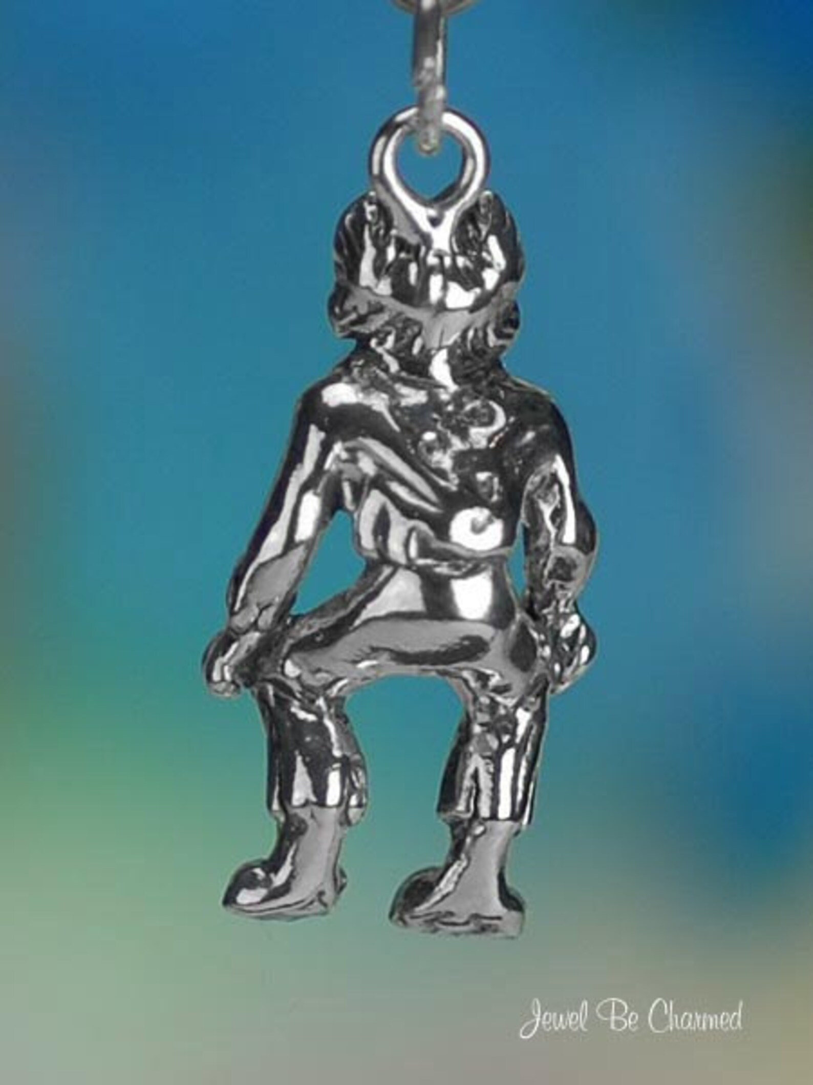 Sterling Silver Wolfman Charm Werewolf Monster Halloween 3D | Etsy