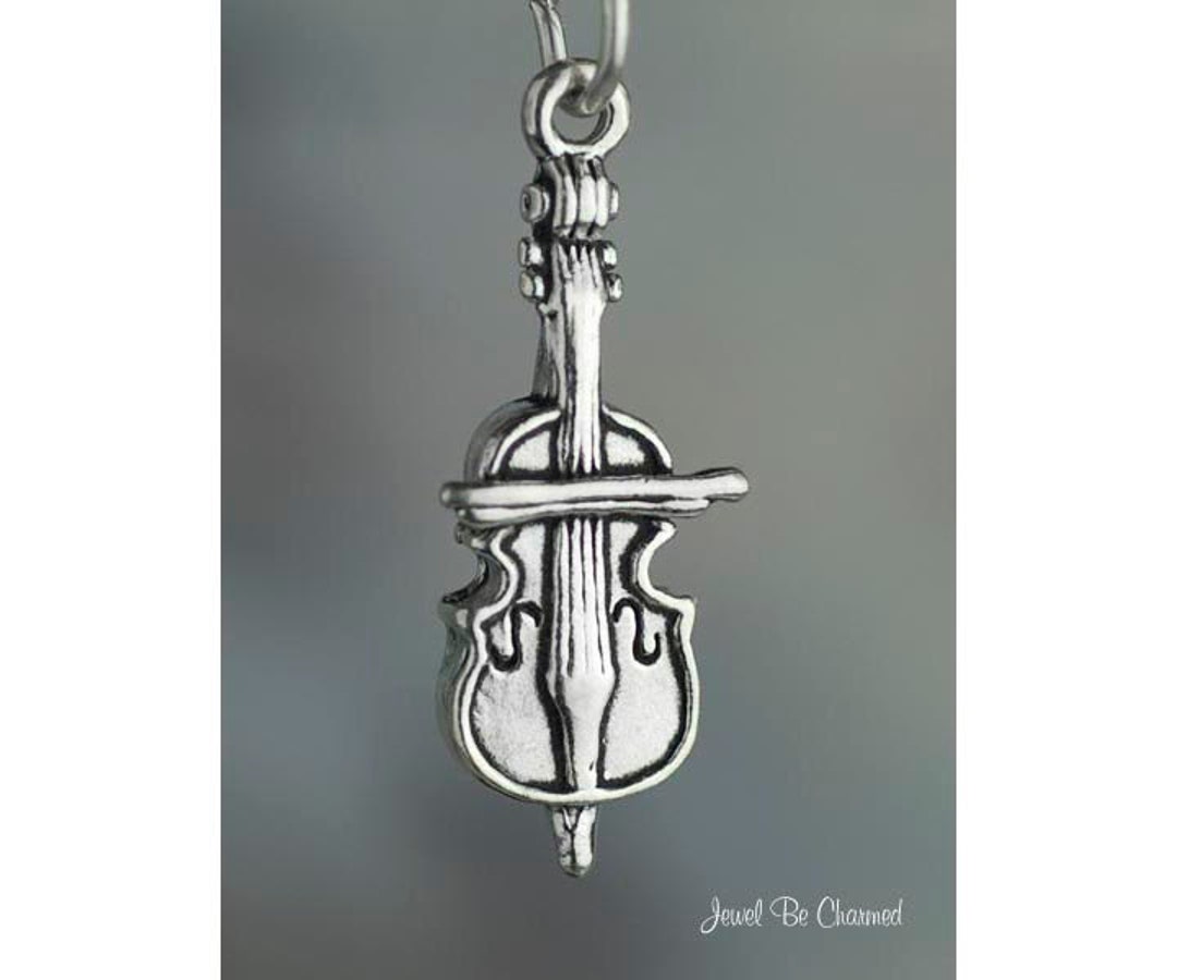 Sterling Silver Cello Charm Musical Instrument Music 3D Solid .925 - Etsy