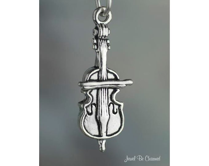 Sterling Silver Cello Charm Musical Instrument Music 3D Solid - Etsy