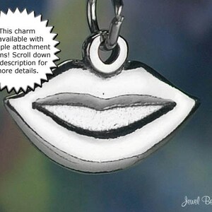 Sterling Silver Lips Charm Kiss for Kissing Love Designs Solid .925 - Etsy