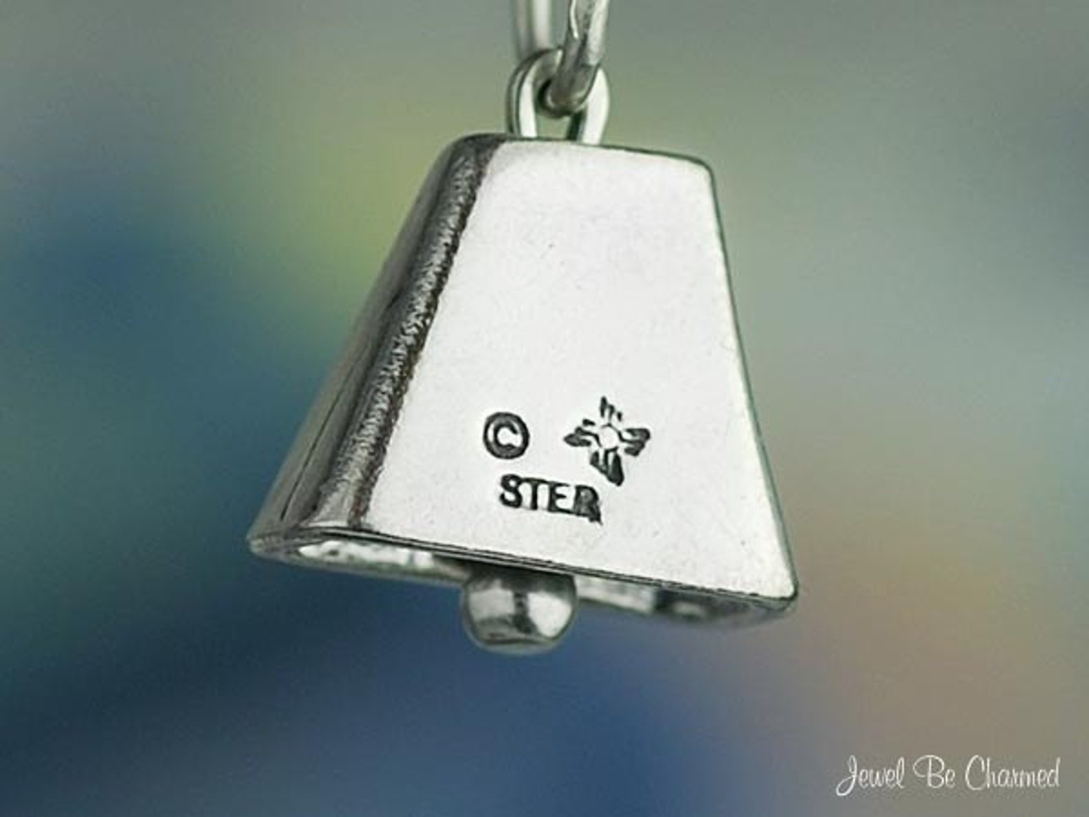 Sterling Silver Cow Bell Cowbell Charm Movable Moveable 3D - Etsy