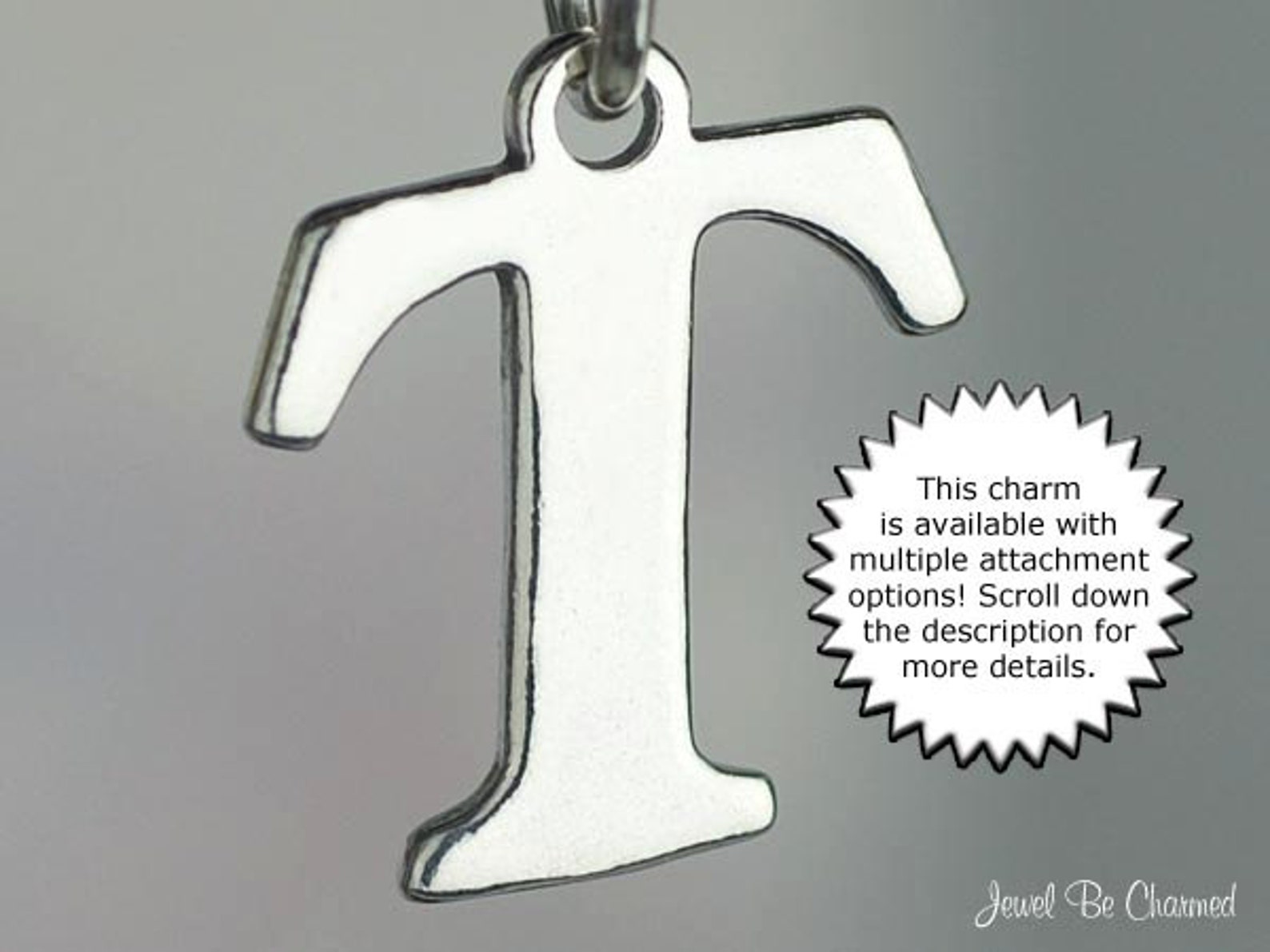 Sterling Silver Letter T Charm Initial or for Hand Stamping - Etsy España